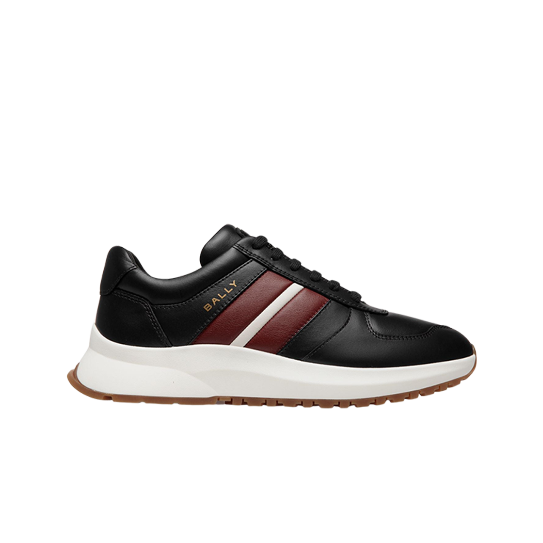 발리 레더 아웃라인 스니커즈 블랙 레드 | Bally | KREAM