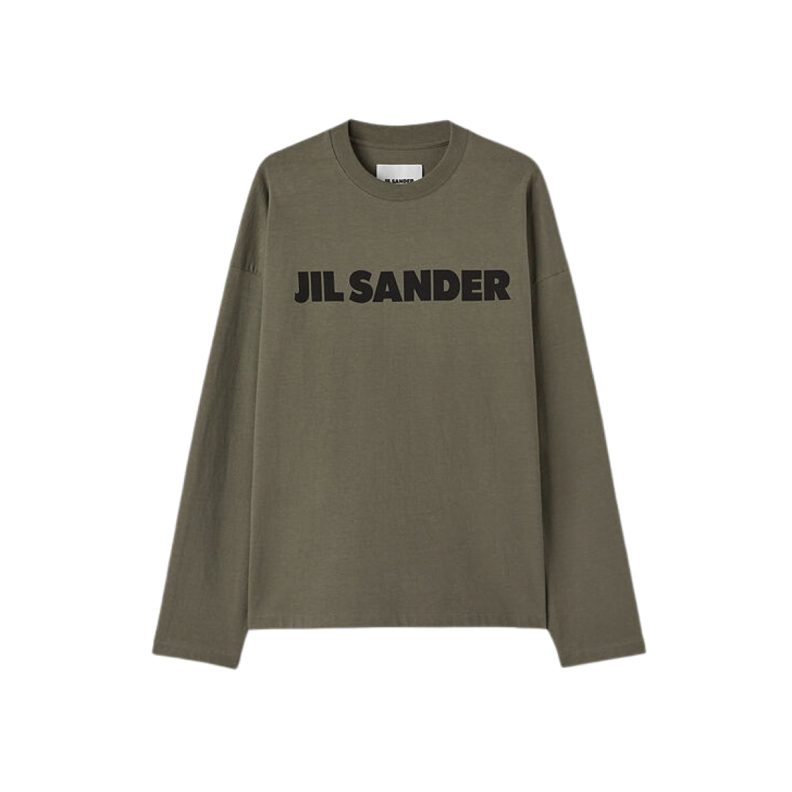 (W) 질 샌더 로고 롱슬리브 티셔츠 타임 그린 | Jil Sander | KREAM
