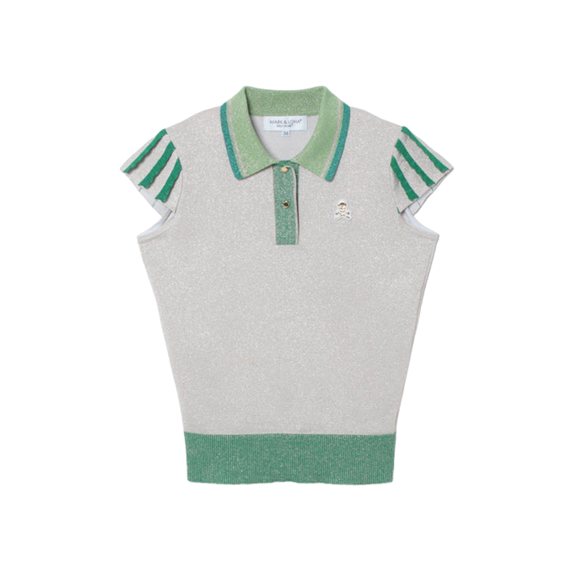 (W) 마크 앤 로나 로맨스 스파클리 니트 폴로 그린 | Mark & Lona | KREAM