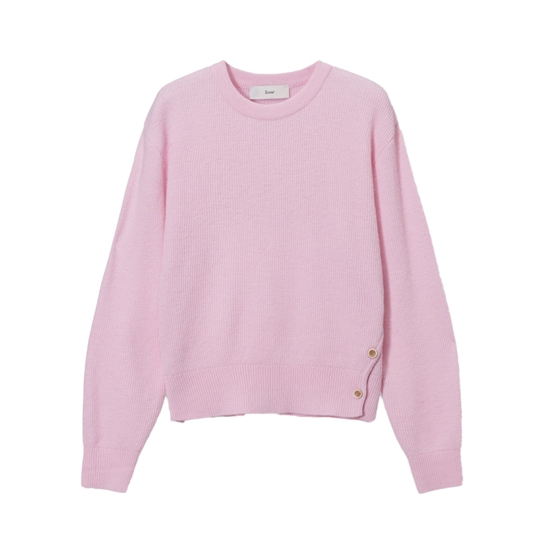 던스트 유니섹스 버튼 크루넥 스웨터 핑크 | Dunst | KREAM