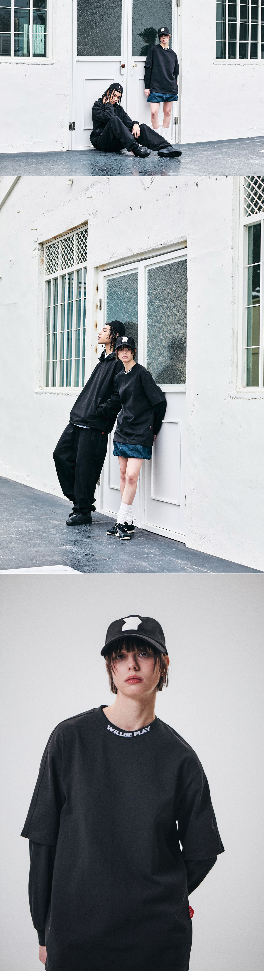 윌비플레이 넥 로고 반팔 블랙 | WILLBE PLAY | KREAM