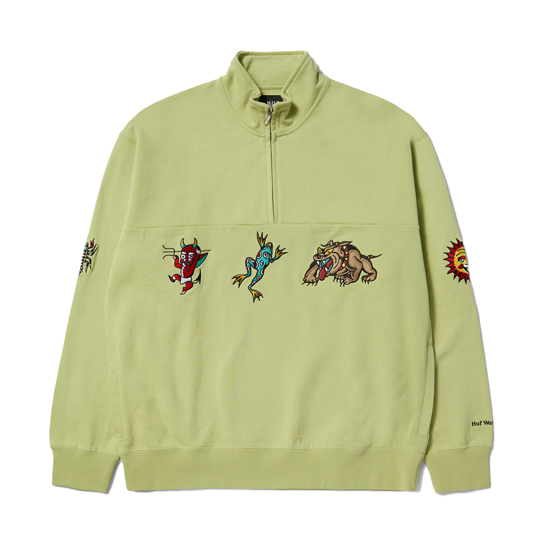 허프 BLEDSOE 쿼터 집 플리스 피스타치오 | HUF | KREAM