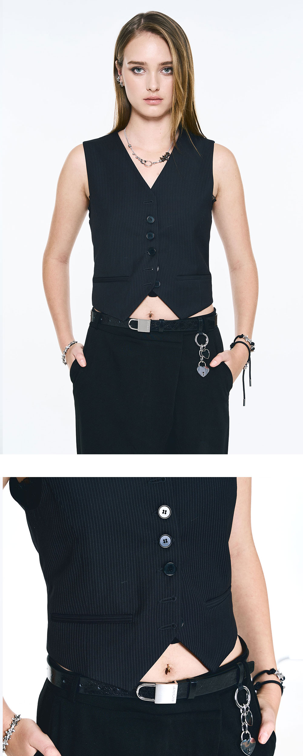 센티멍 넘버 579 자물쇠 버클 가죽 벨트 실버 | SENTIMENTS | KREAM