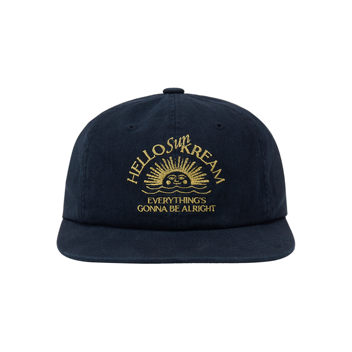 KREAM 머치 헬로 선 크림 릴렉스드 핏 아치 로고 6패널 캡 네이비 - 25SS | KREAM MERCH | KREAM
