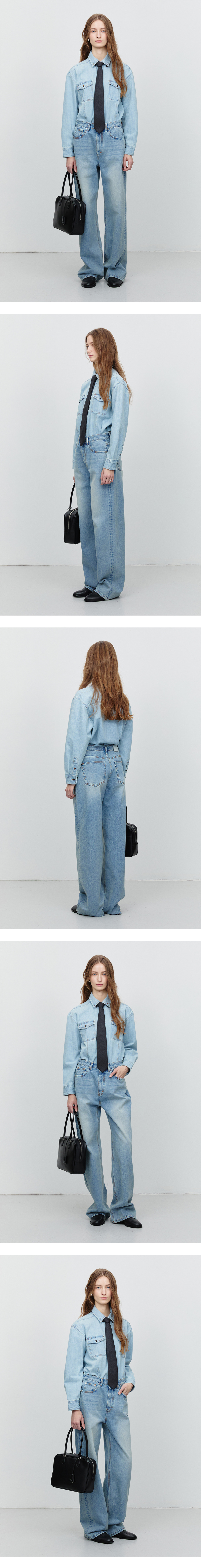 던스트 유니섹스 클래식 데님 셔츠 라이트 블루 | Dunst | KREAM