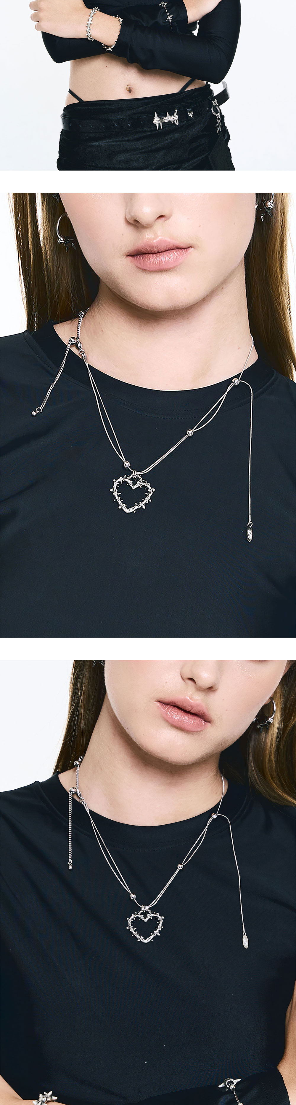 센티멍 넘버 610 가시 하트 네크리스 버니쉬 | SENTIMENTS | KREAM