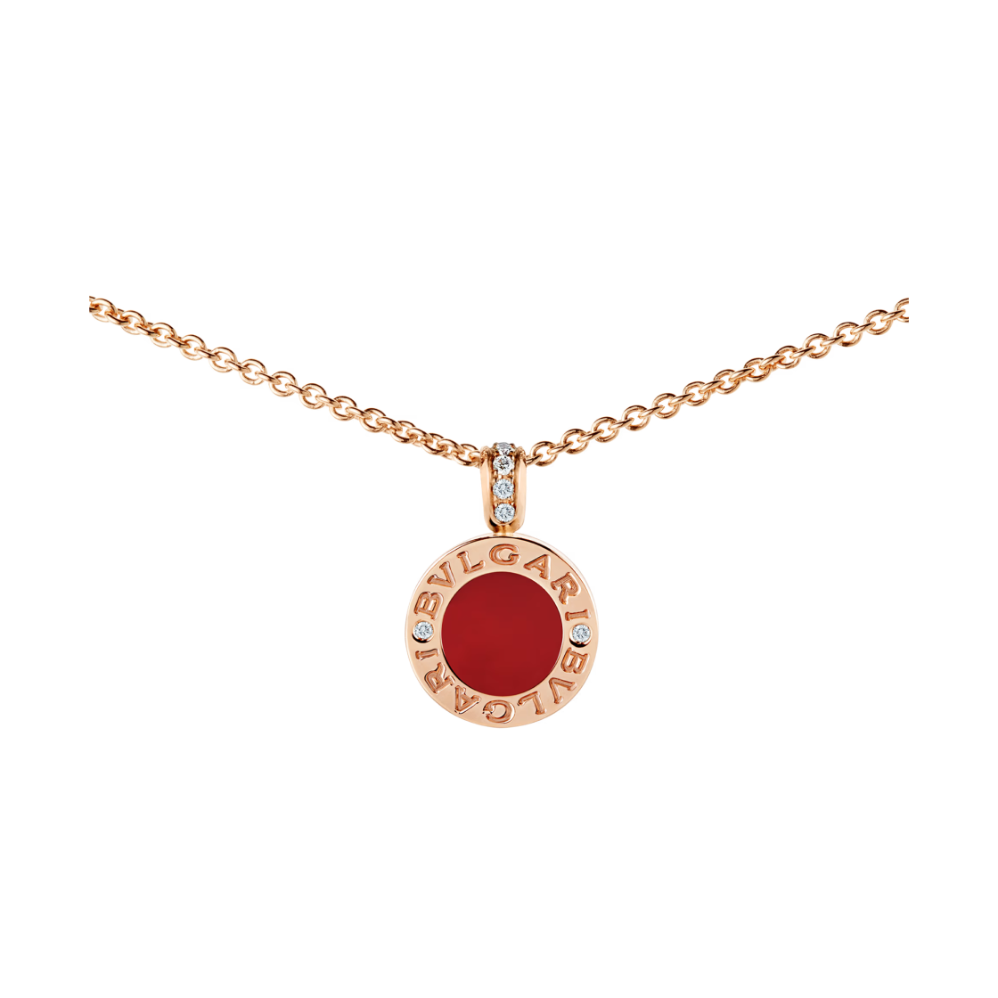 불가리 불가리 네클리스 로즈 골드 레드 다이아몬드 | Bulgari | KREAM