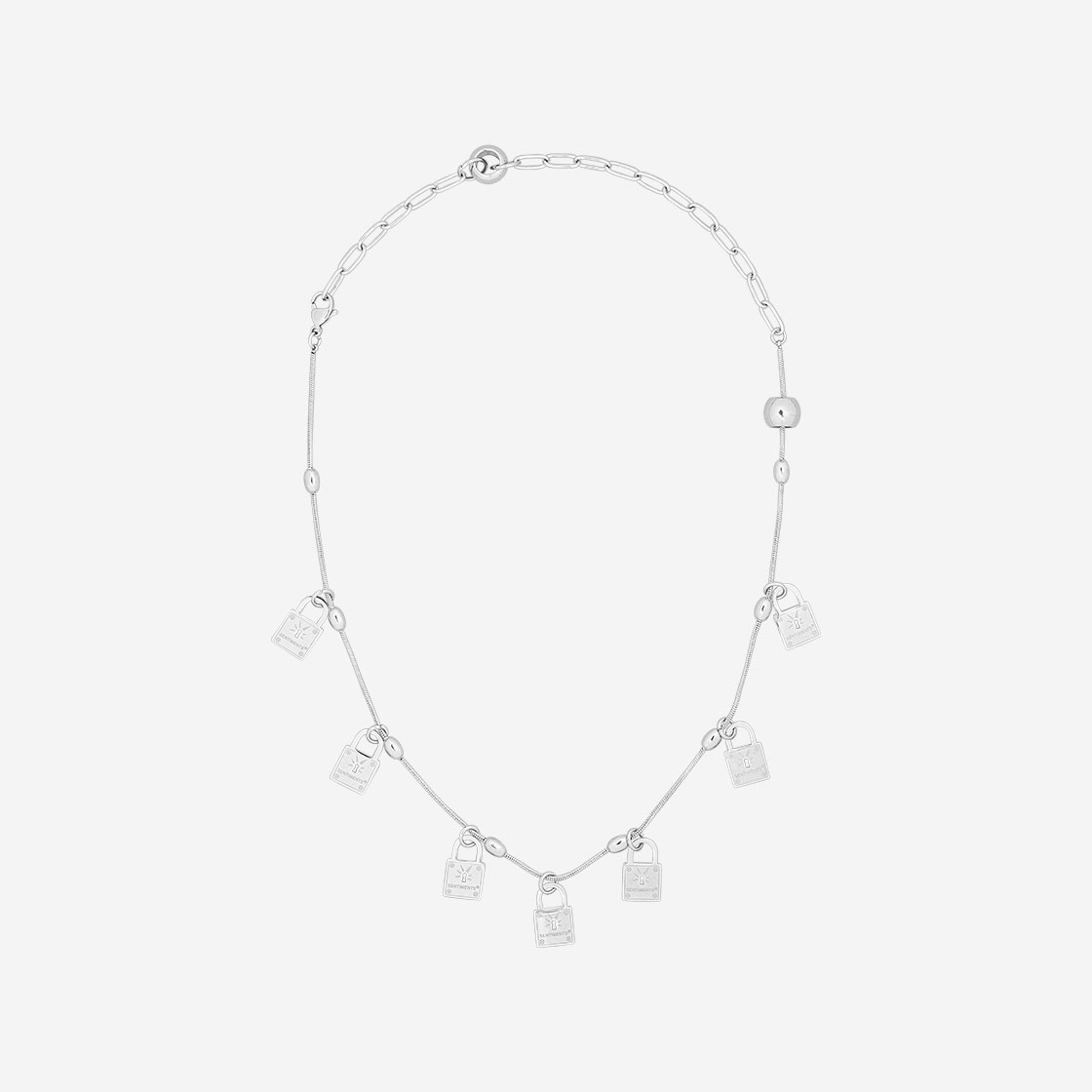 센티멍 넘버 574 자물쇠 레이어드 네크리스 실버 | SENTIMENTS | KREAM