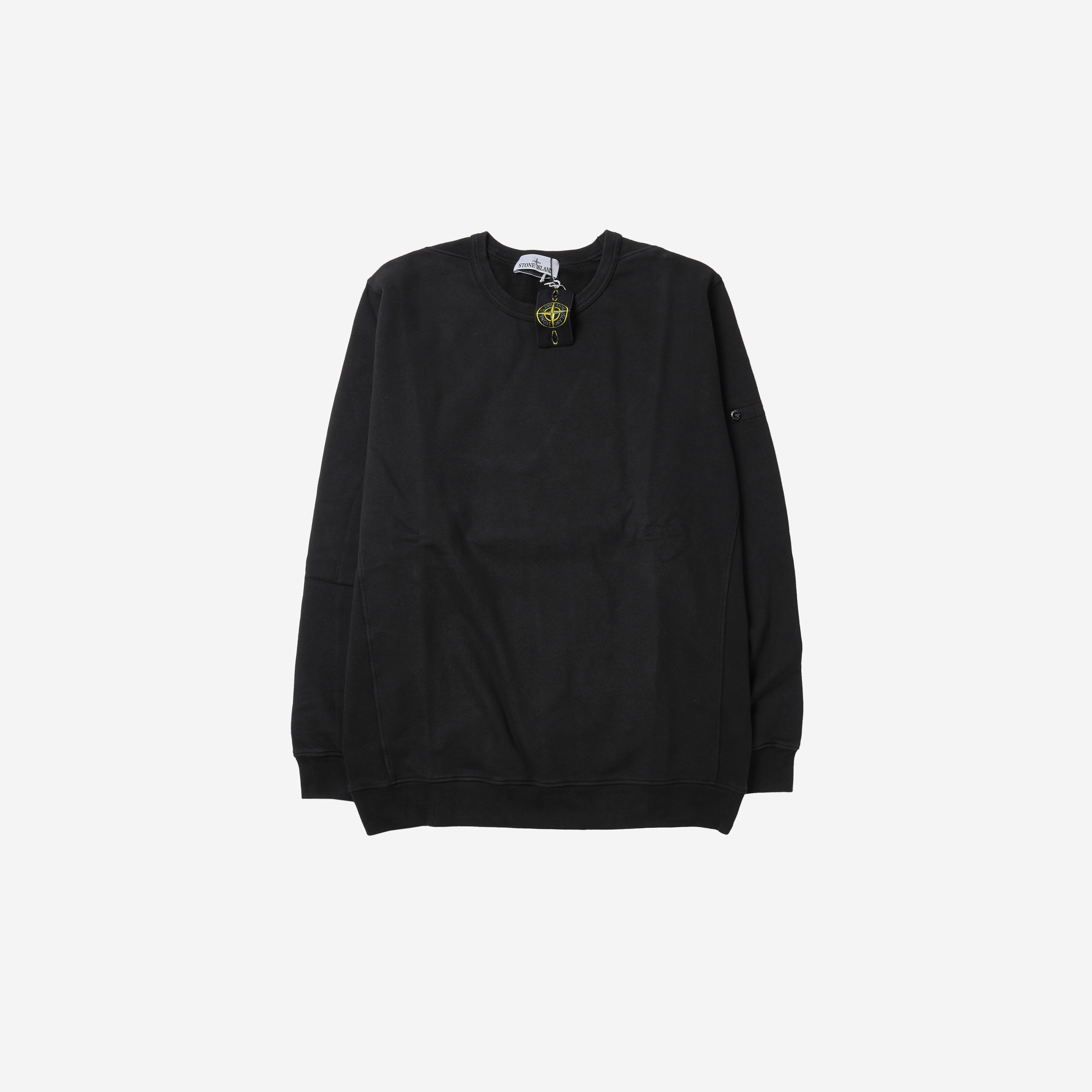 스톤 아일랜드 62420 와펜 패치 코튼 스웨트셔츠 블랙 - 24FW | KREAM