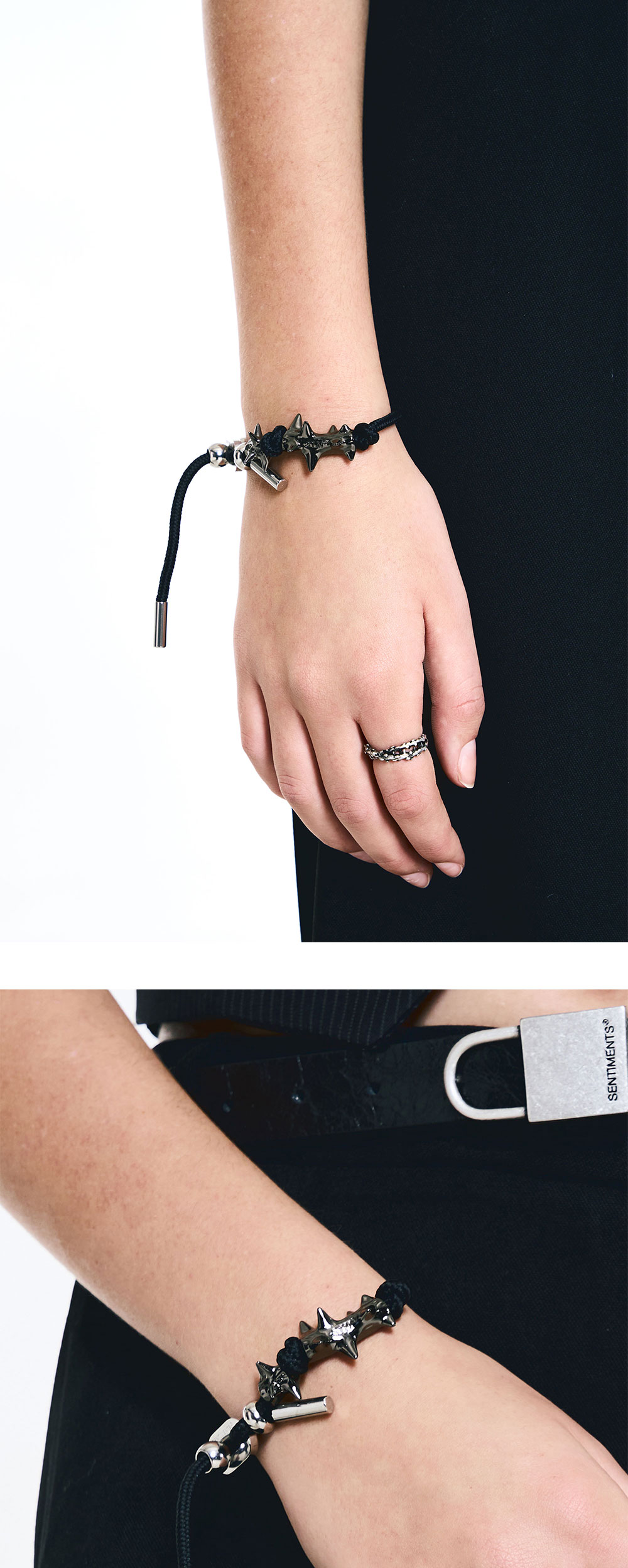센티멍 넘버 617 브레이슬렛 블랙 | SENTIMENTS | KREAM