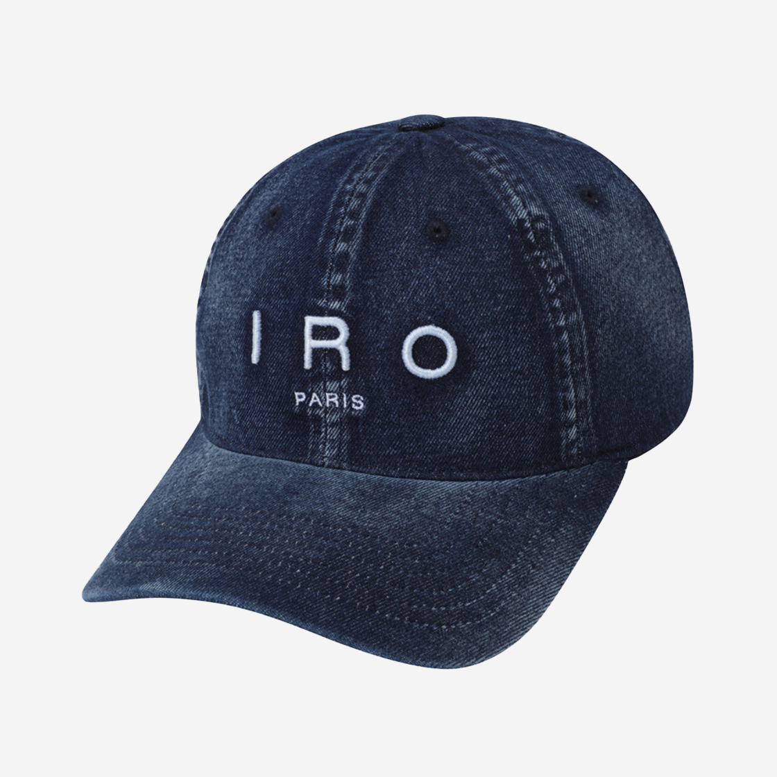 이로 트로이 이로 로고 자수 워시드 데님 볼캡 블루 | Iro | KREAM