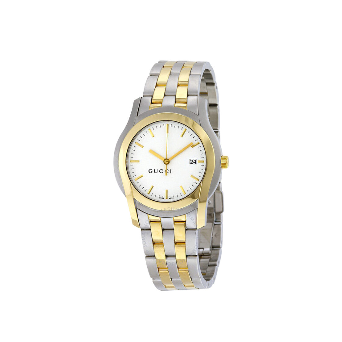 구찌 G-클래스 5505 시리즈 쿼츠 38mm 스테인리스 스틸 골드 화이트 | Gucci | KREAM
