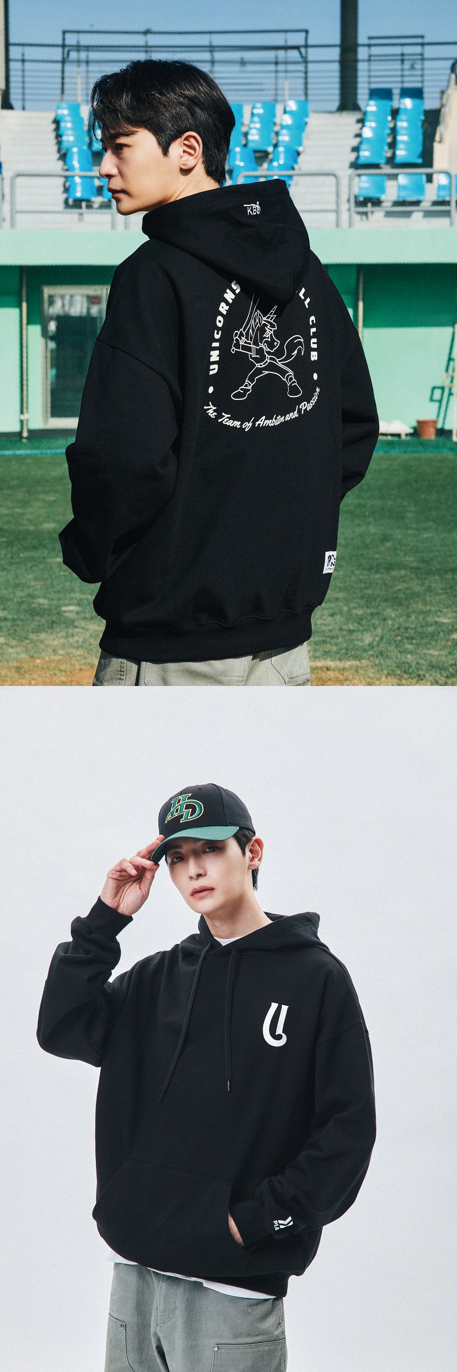 윌비플레이 유니콘스 블랙 오버핏 후드 | WILLBE PLAY | KREAM