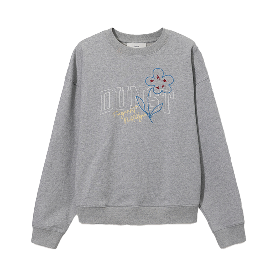 던스트 유니섹스 블룸 로고 스웨트셔츠 멜란지 그레이 | Dunst | KREAM