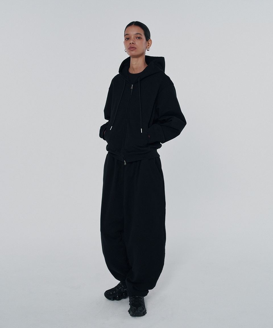 스웨이드 베이직 후드 집업 블랙 | Suade | KREAM