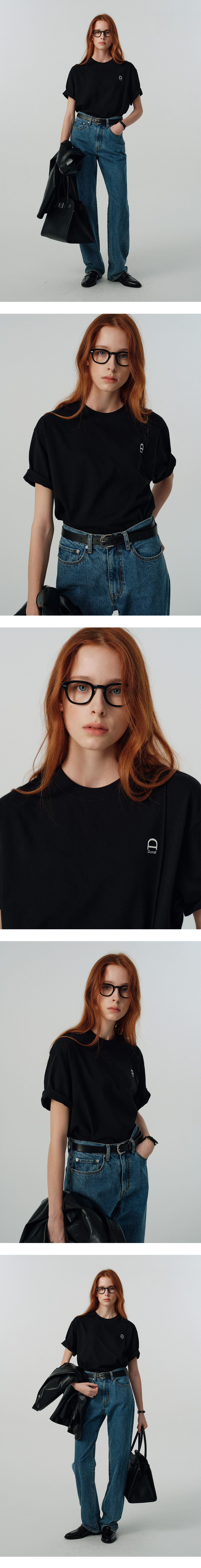 던스트 유니섹스 로고 크리즈 티셔츠 블랙 | Dunst | KREAM