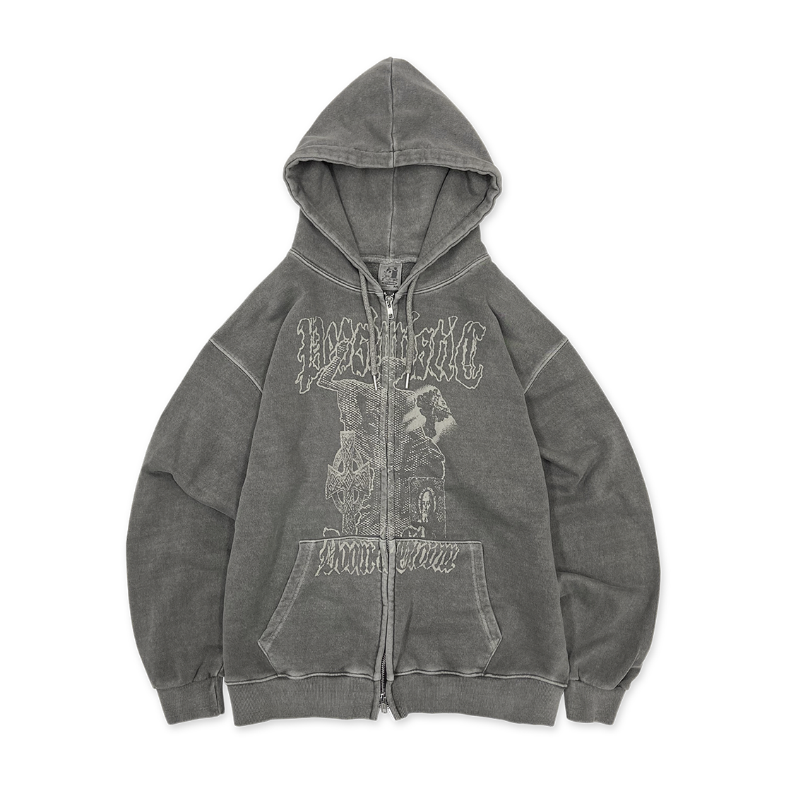 디파이클럽로버스 둠 앤 글룸 후드집업 피그먼트 차콜 | DEFYCLUBROBBERS | KREAM