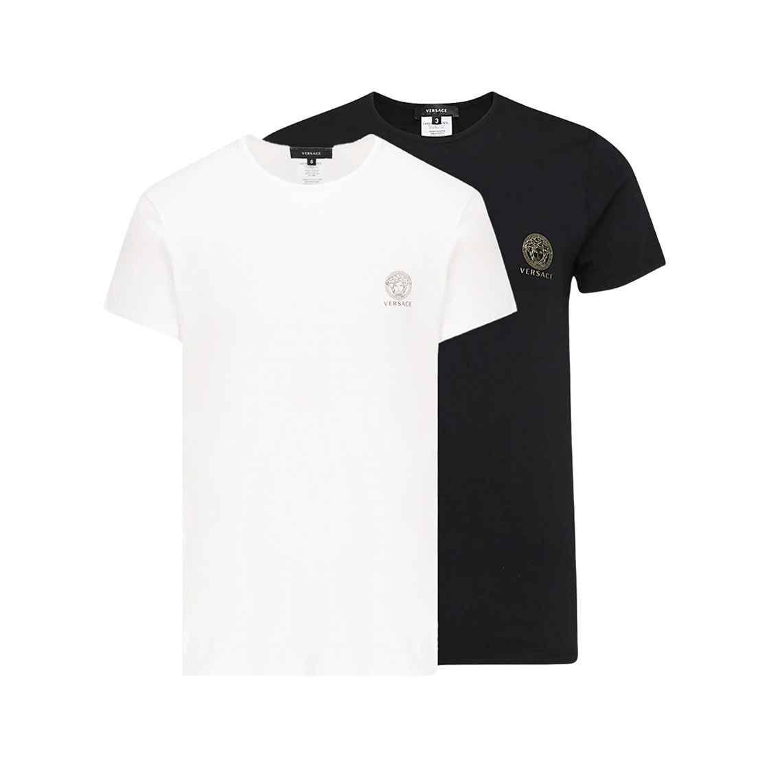 베르사체 메두사 언더셔츠 블랙 화이트 (2개입) | Versace | KREAM