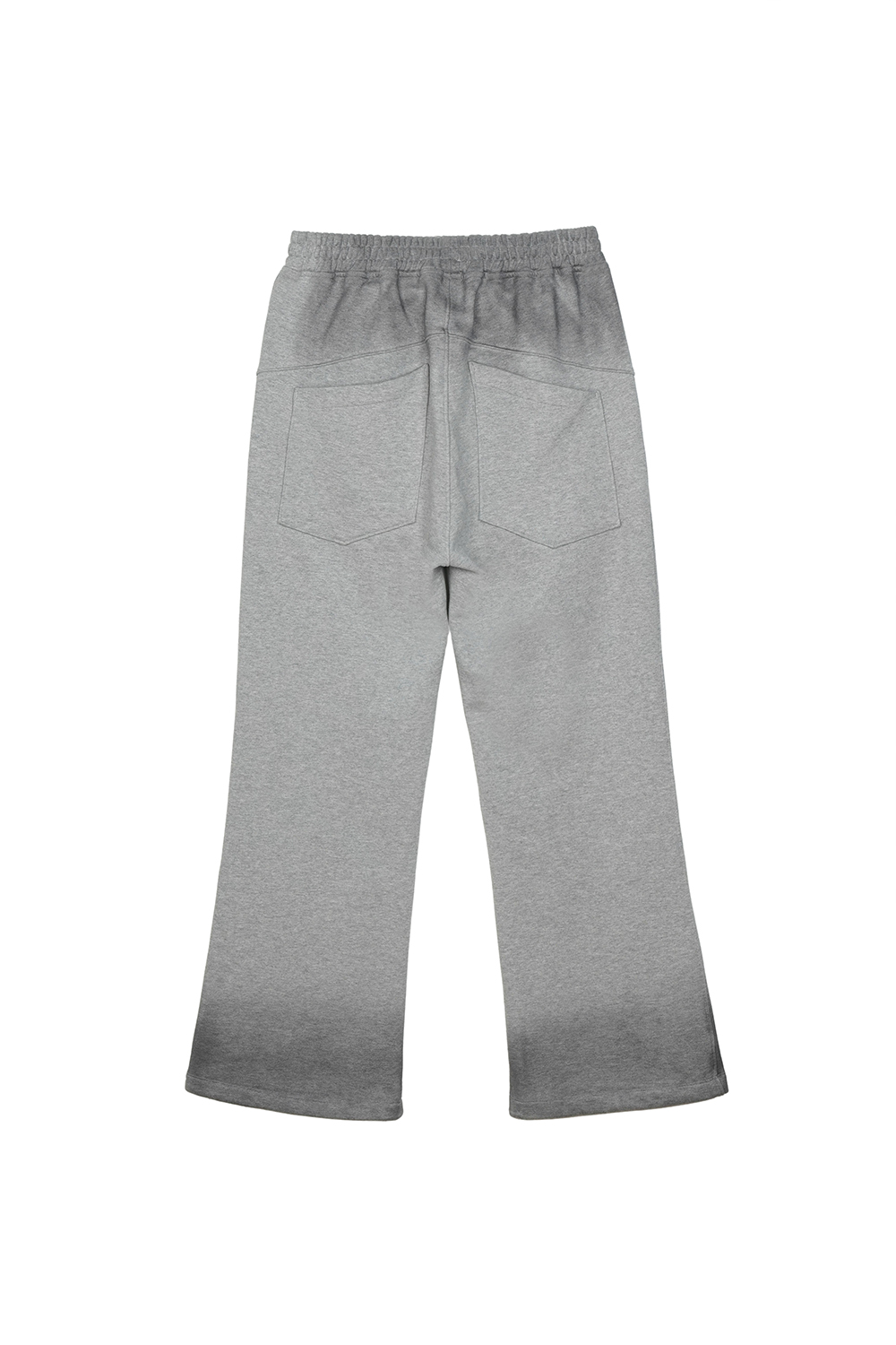 이예 바리에이션 스프레이 워시드 세미 플레어드 스웻 팬츠 멜란지 그레이 | YIYAE | KREAM