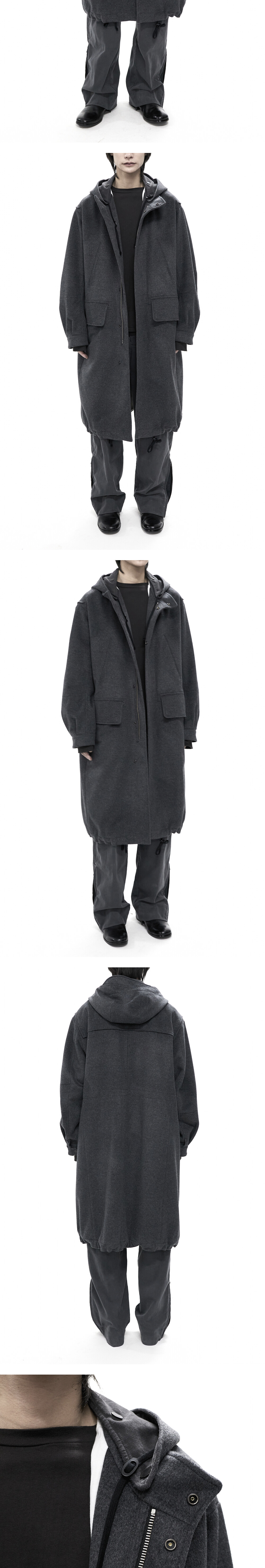 폴리테루 M65 멜튼 울 코트 미드 그레이 | Polyteru | KREAM