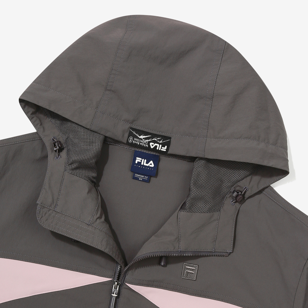 휠라 여성 컬러 블럭 바람막이 블랙 | FILA | KREAM