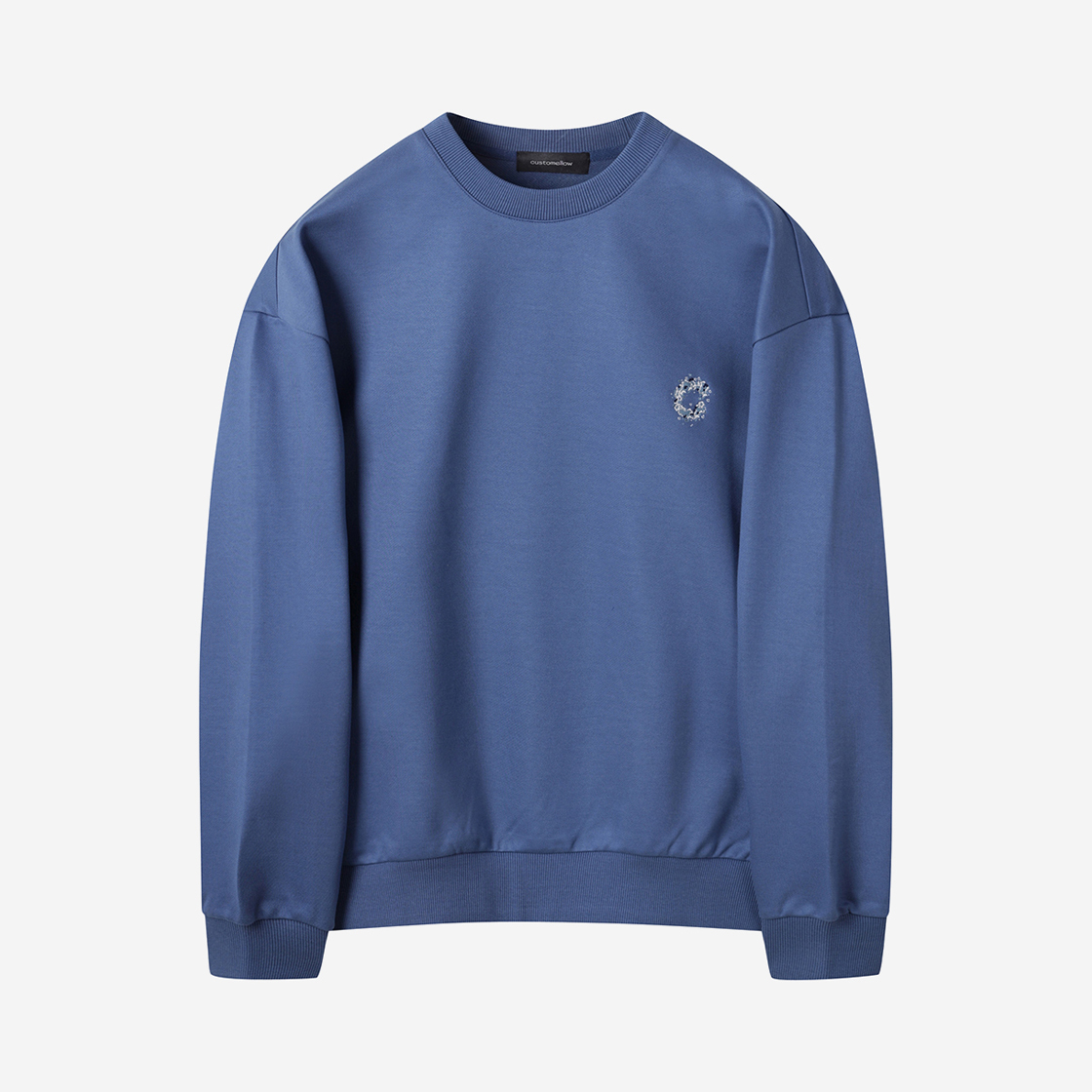 커스텀멜로우 그래픽 스웻셔츠 블루 | Customellow | KREAM