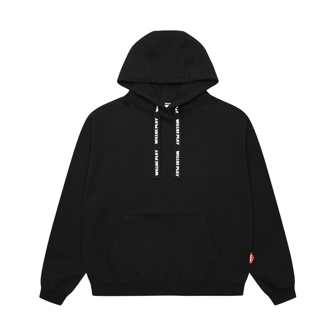 윌비플레이 레터 스트링 후드 블랙 | WILLBE PLAY | KREAM