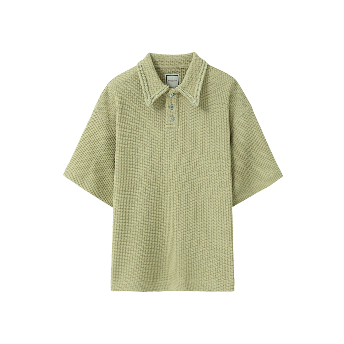 우영미 체인 니트 칼라 티셔츠 라임 - 24FW | Wooyoungmi | KREAM