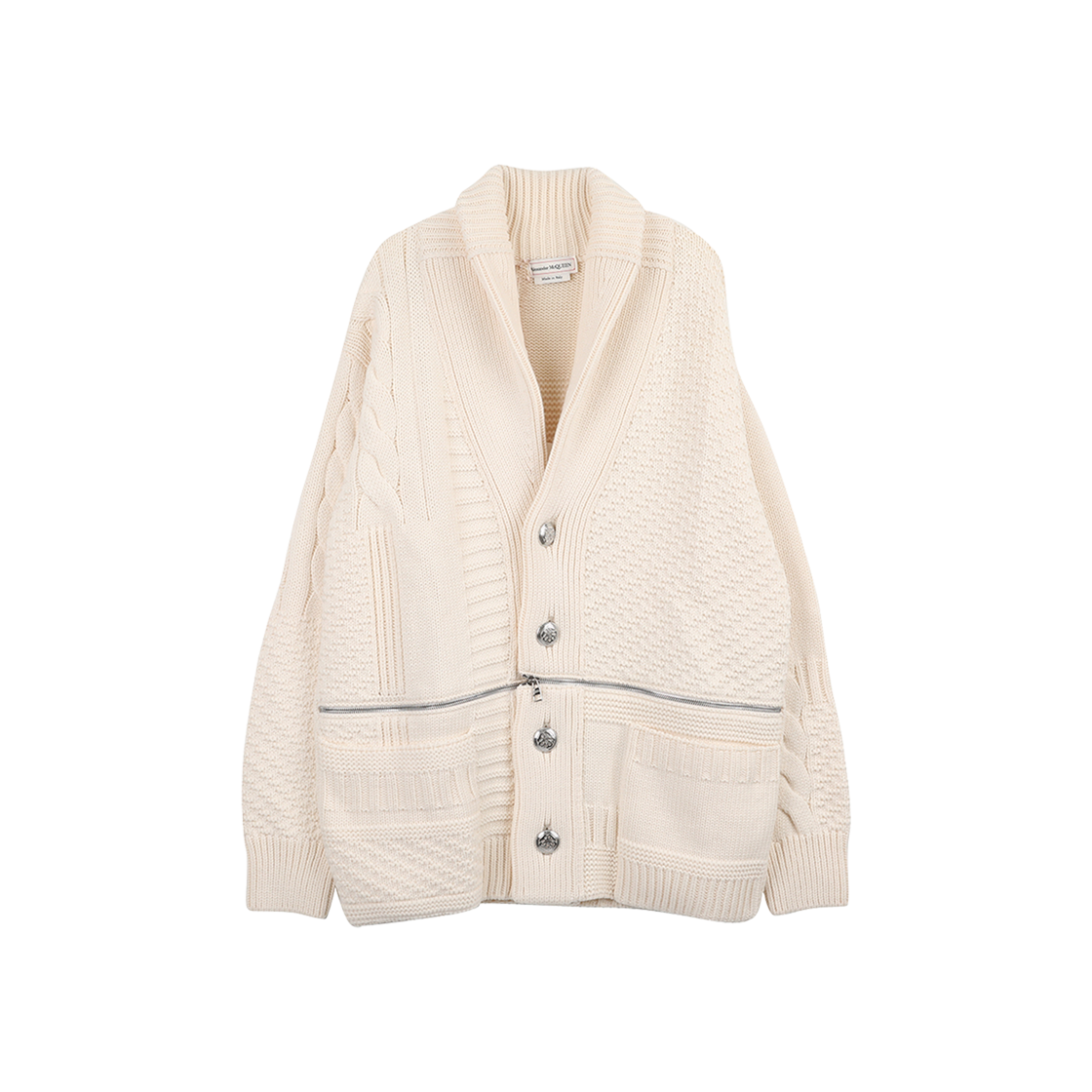 알렉산더 맥퀸 숄 가디건 아이보리 | Alexander McQueen | KREAM