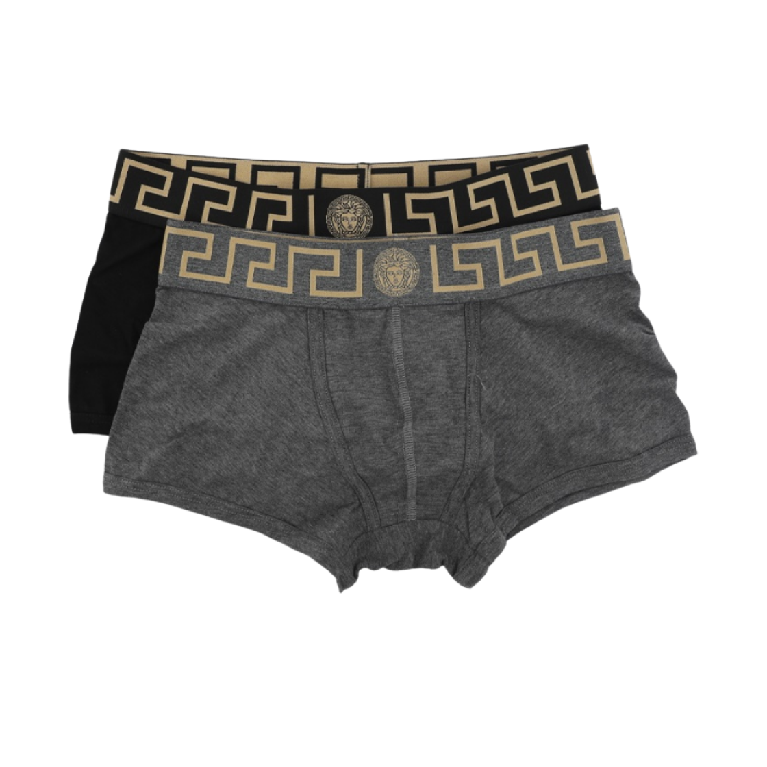 베르사체 그레카 보더 트렁크 블랙 그레이 (2개입) | Versace | KREAM