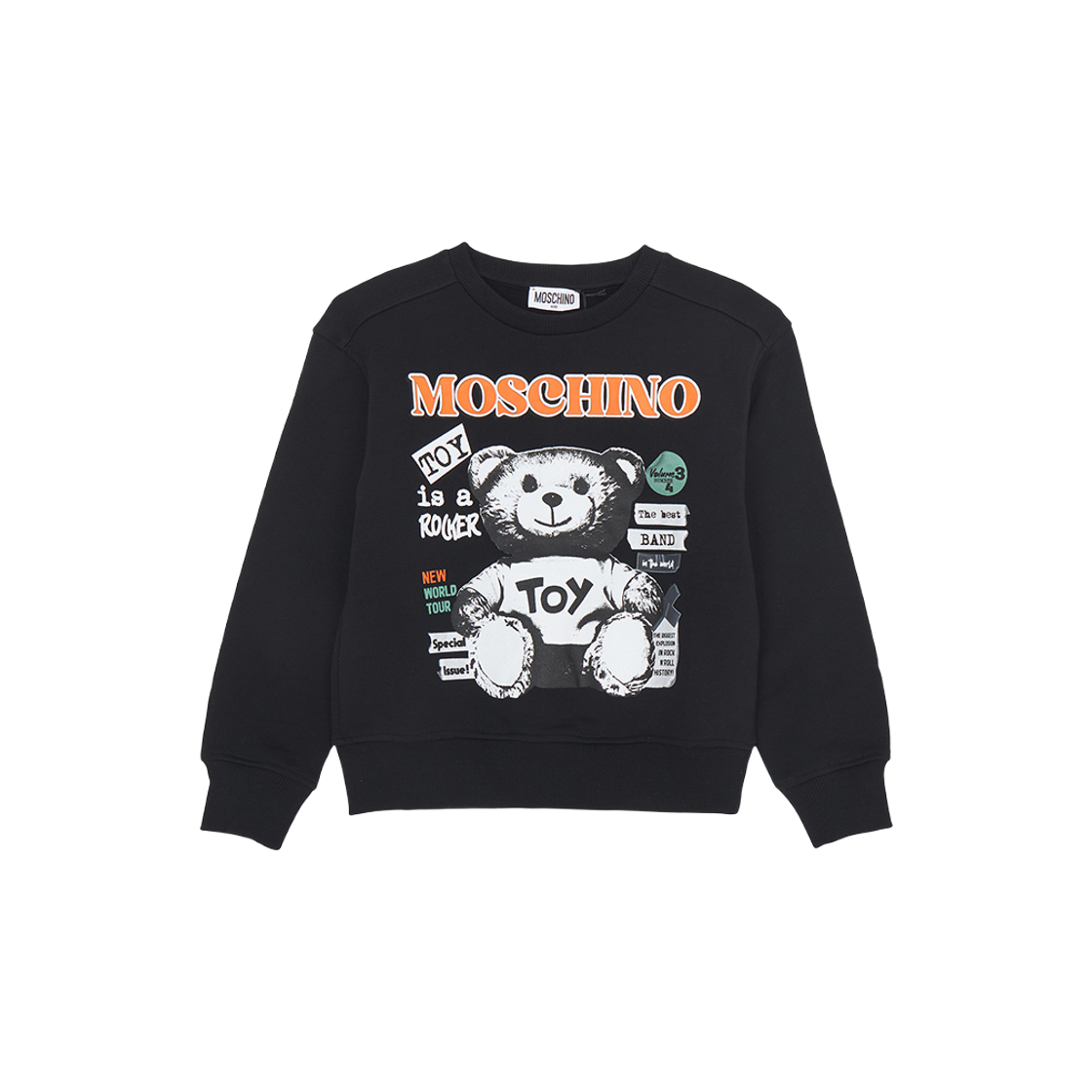 (키즈) 모스키노 플리스 스웨트셔츠 블랙 | Moschino | KREAM
