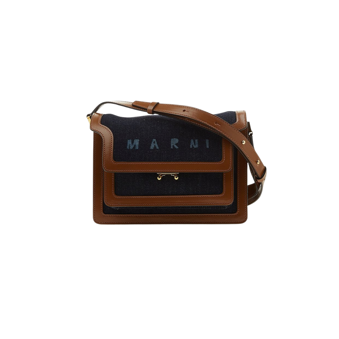 마르니 데님 미디움 트렁크백 블랙 | Marni | KREAM