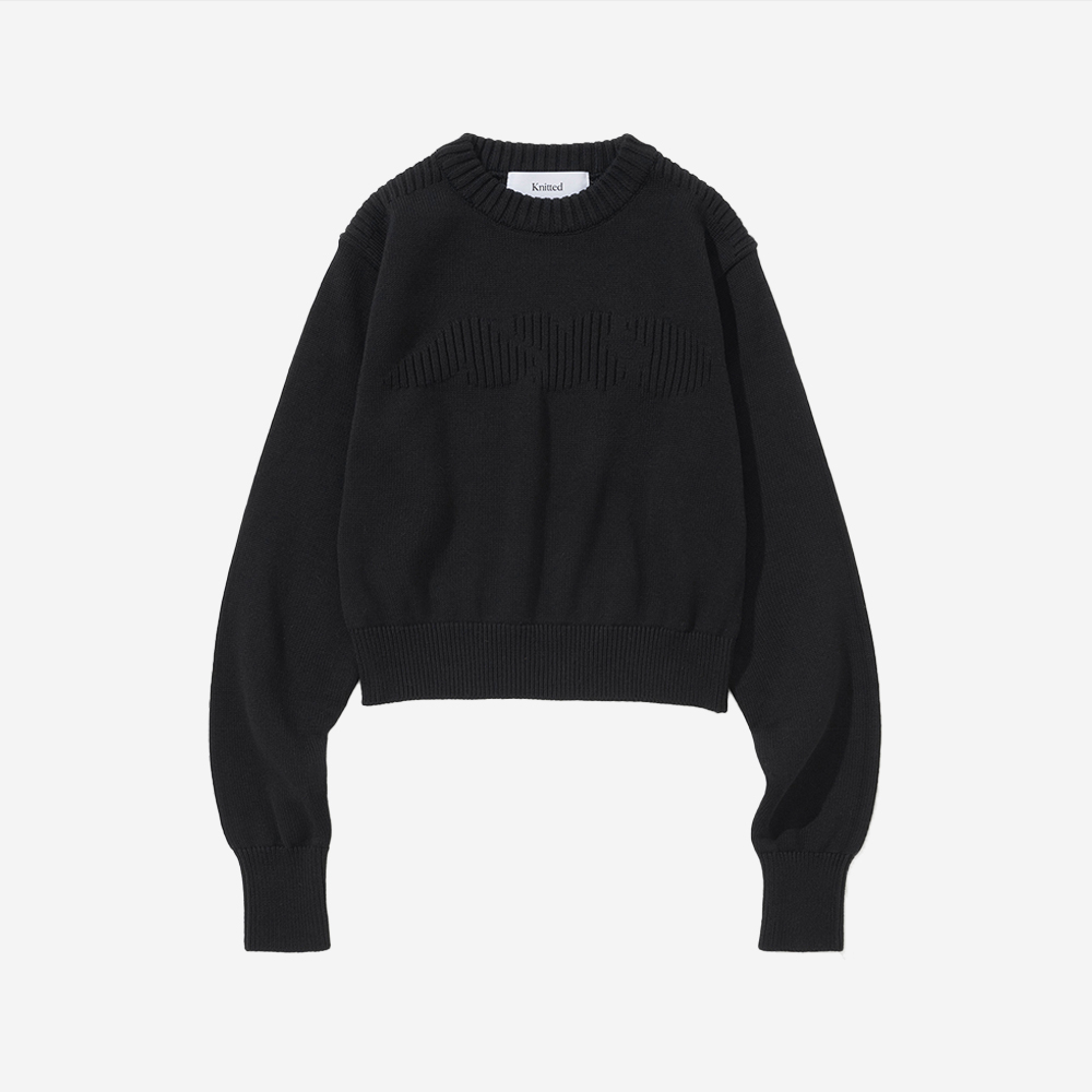 니티드 미니멀 AND 라운드 니트 우먼 블랙 | Knitted | KREAM