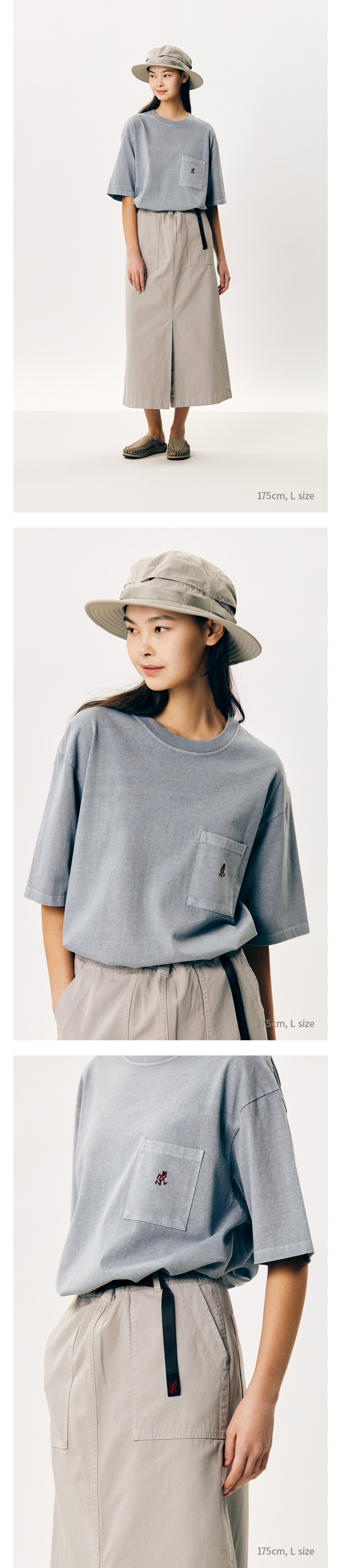 그라미치 원 포인트 티 슬레이트 피그먼트 | Gramicci | KREAM