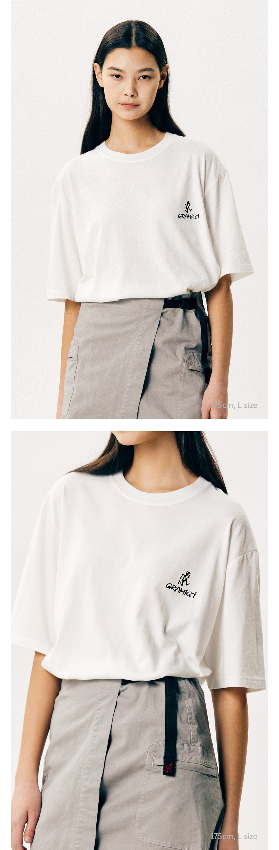 그라미치 원 포인트 로고 티 화이트 | Gramicci | KREAM