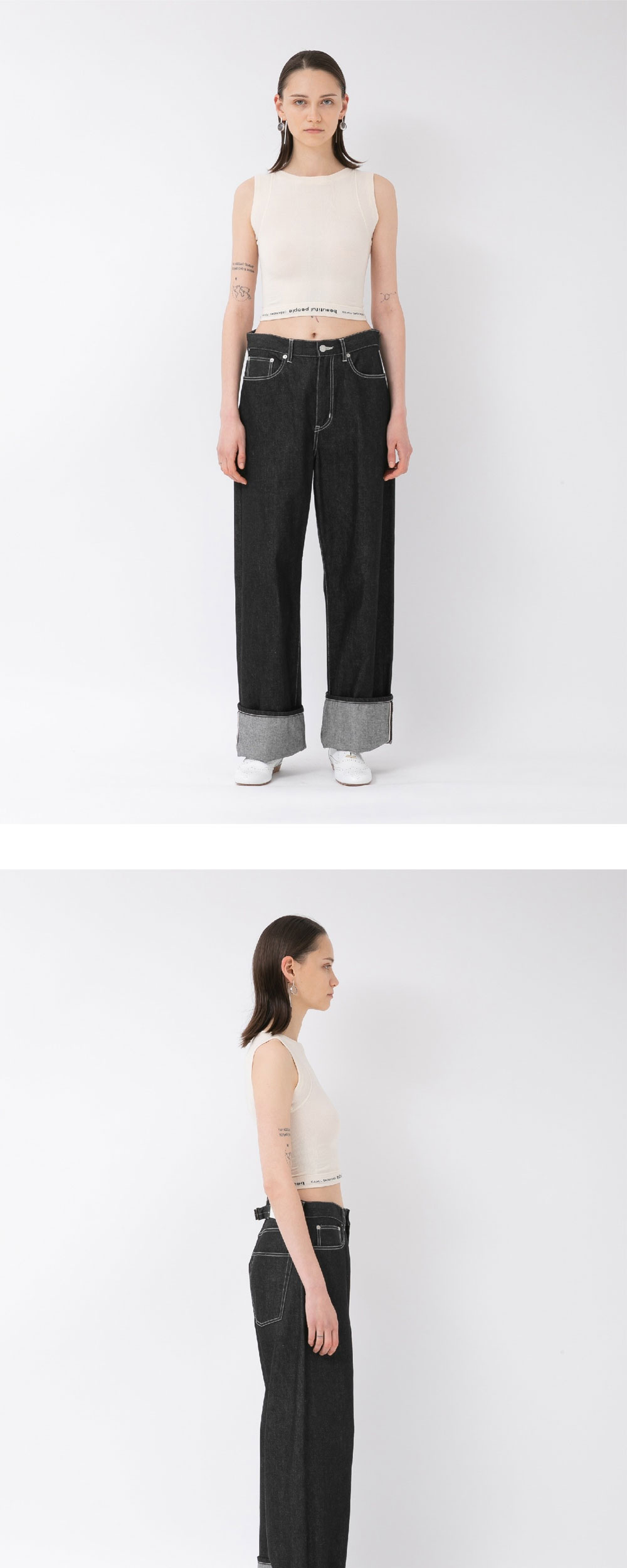 뷰티풀피플 x 와코루 맨 우먼 박서 탑 에크루 - 25SS | Beautiful People | KREAM