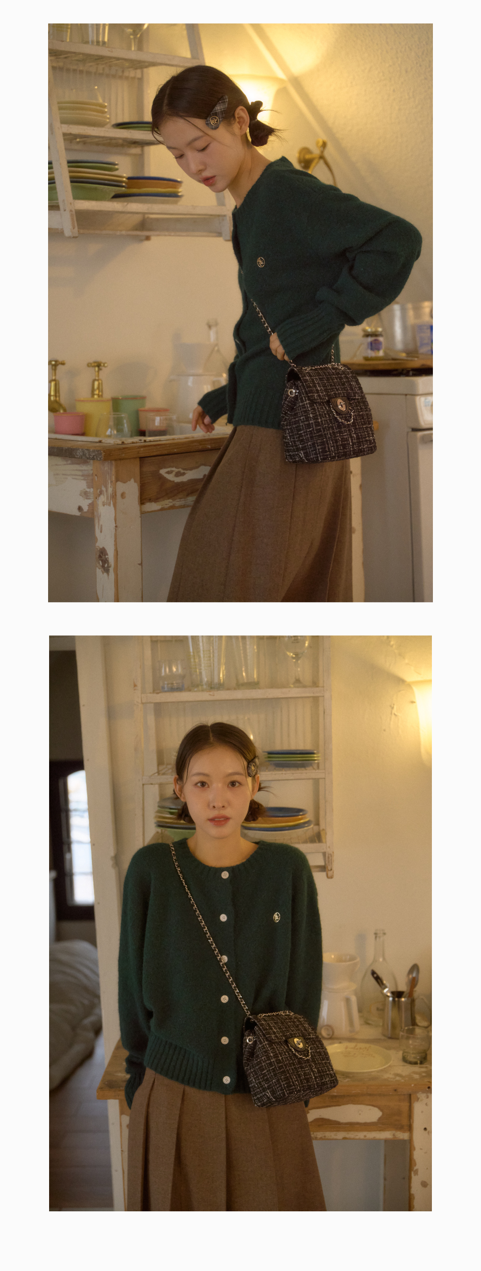 아노에틱 미니 숄더백 트위드 블랙 | ANOETIC | KREAM