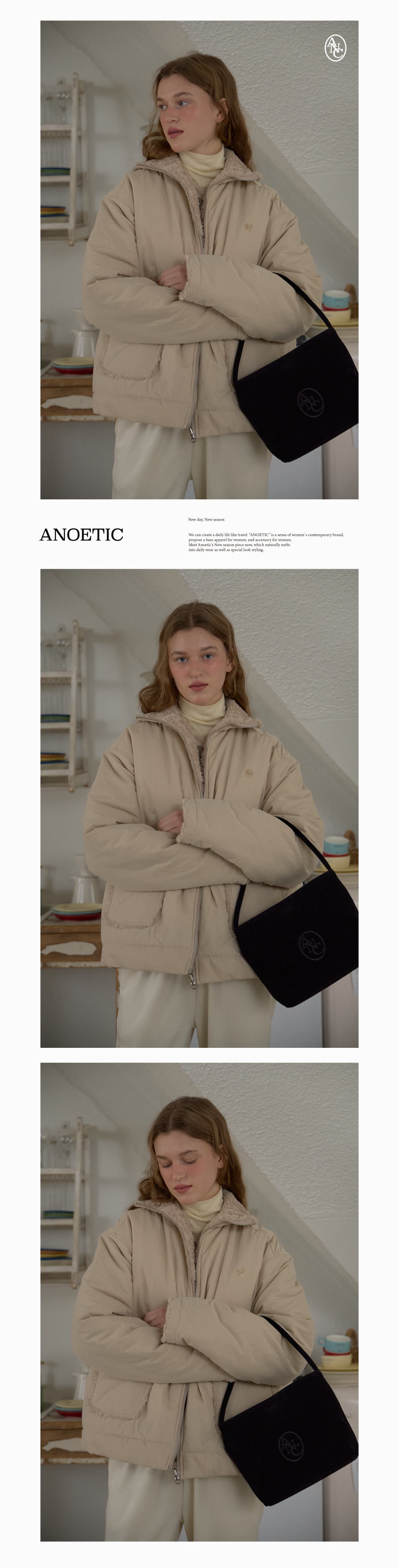 아노에틱 벨벳 레브 백 블랙 | ANOETIC | KREAM