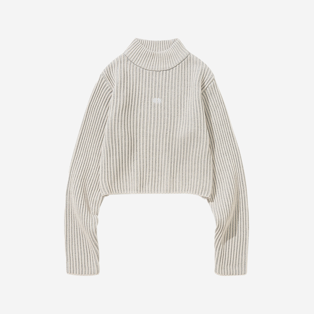 니티드 투톤 골지 자수 로고 니트 우먼 스위스 | Knitted | KREAM