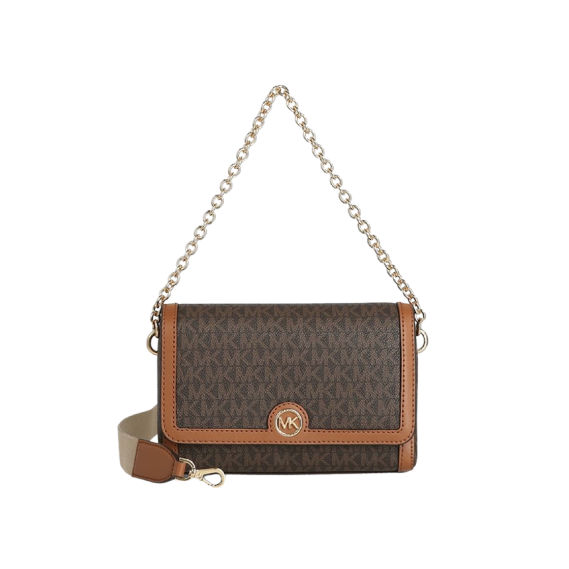 마이클 코어스 프레야 스몰 로고 숄더백 브라운 아콘 | Michael Kors | KREAM