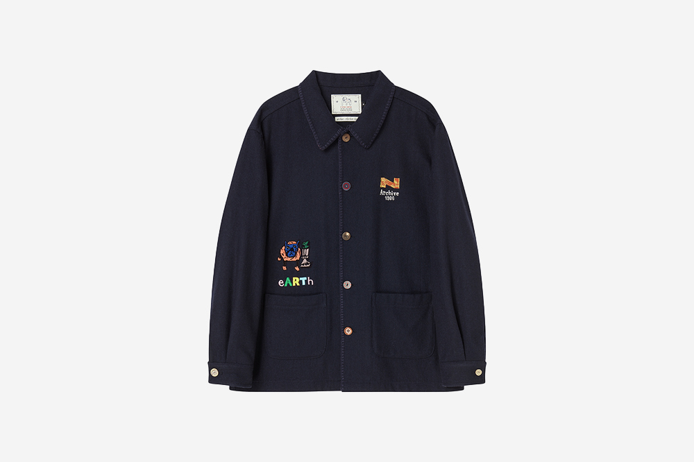 엔 아카이브 빈티지 아카이브 디테일 울 자켓 네이비 | N ARCHIVE | KREAM