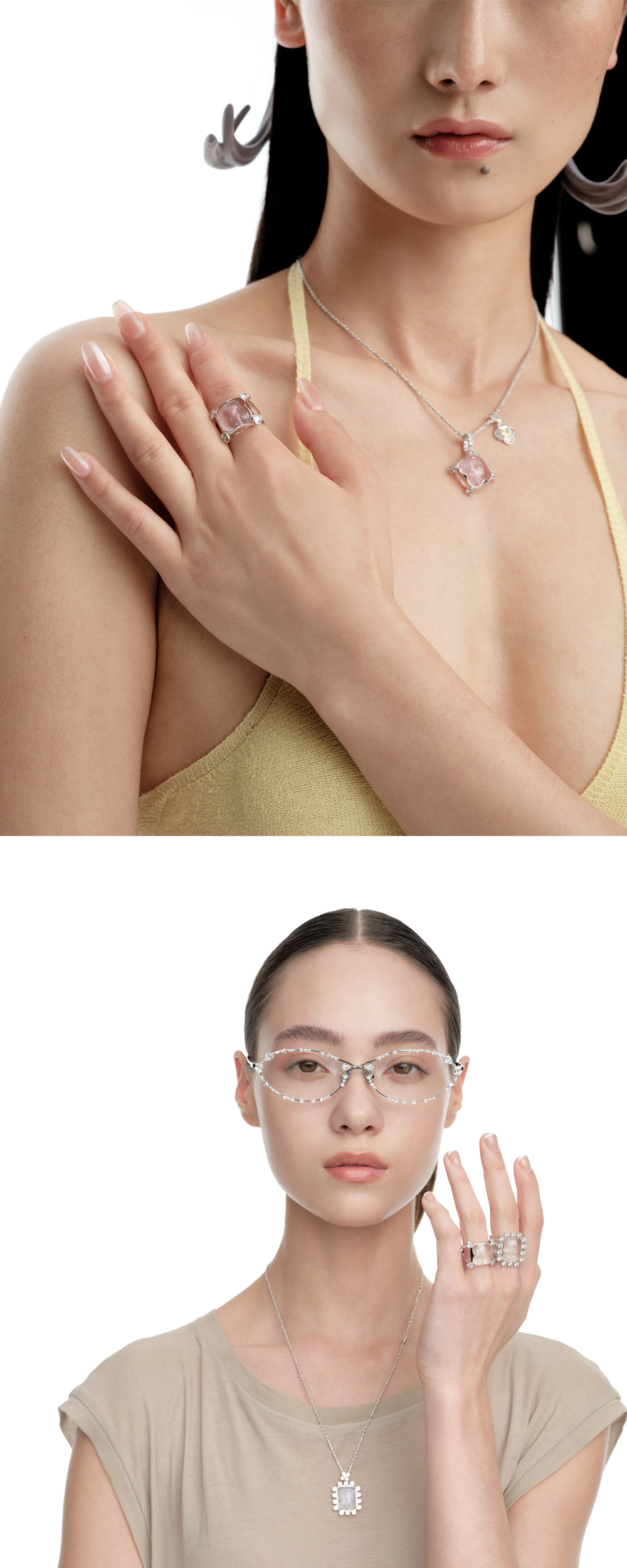 위민 크리스탈 베어 포 클로 링 핑크 - 25SS | Yvmin | KREAM