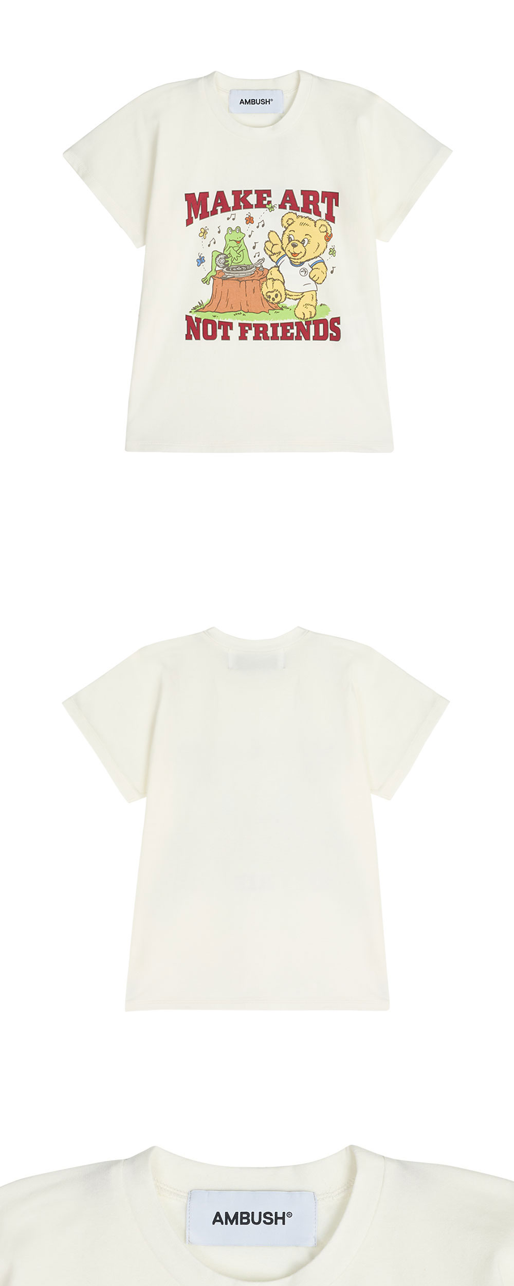 앰부쉬 우먼 메이크 아트 베이비 티셔츠 화이트 - 25SS | Ambush | KREAM