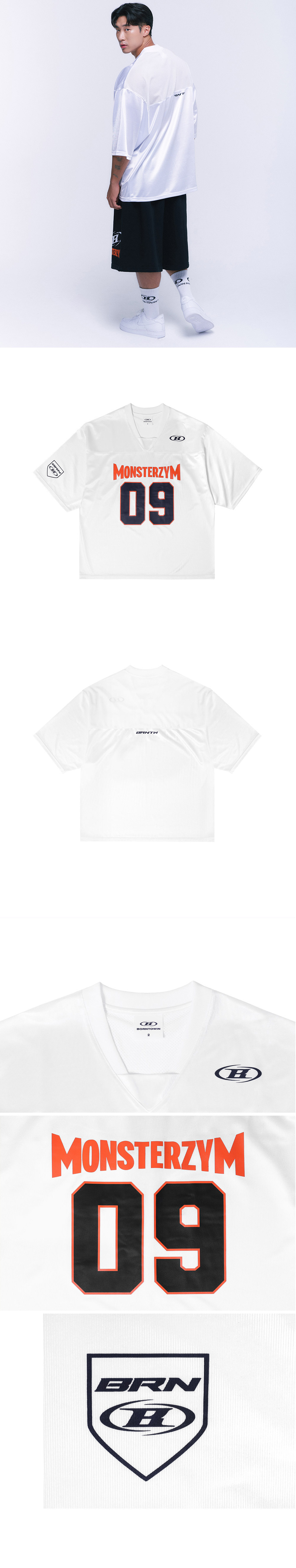 본투윈 X 몬스터짐 럭비 저지 화이트 | BORN TO WIN | KREAM