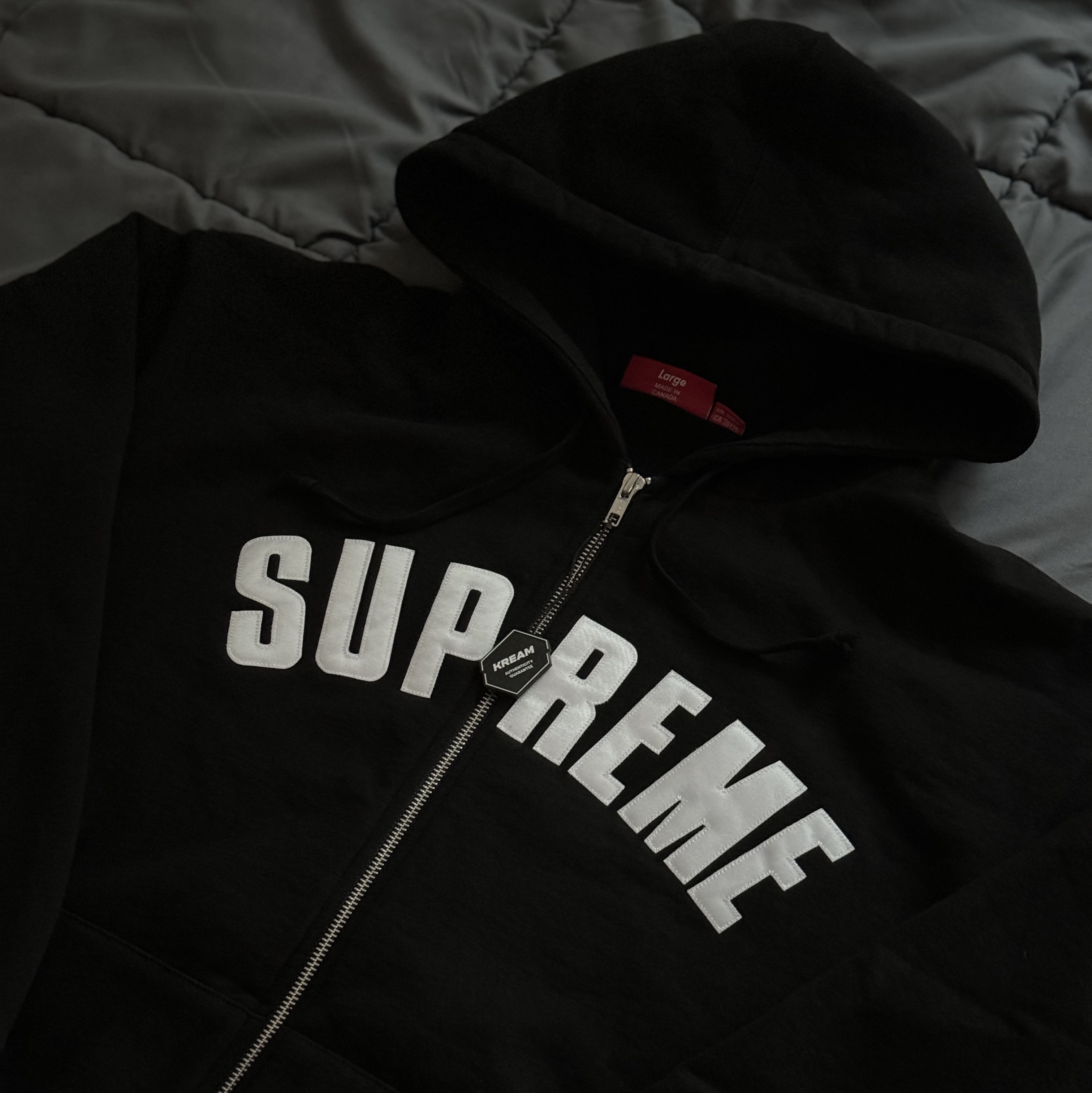 Supreme hood zip up | KREAM