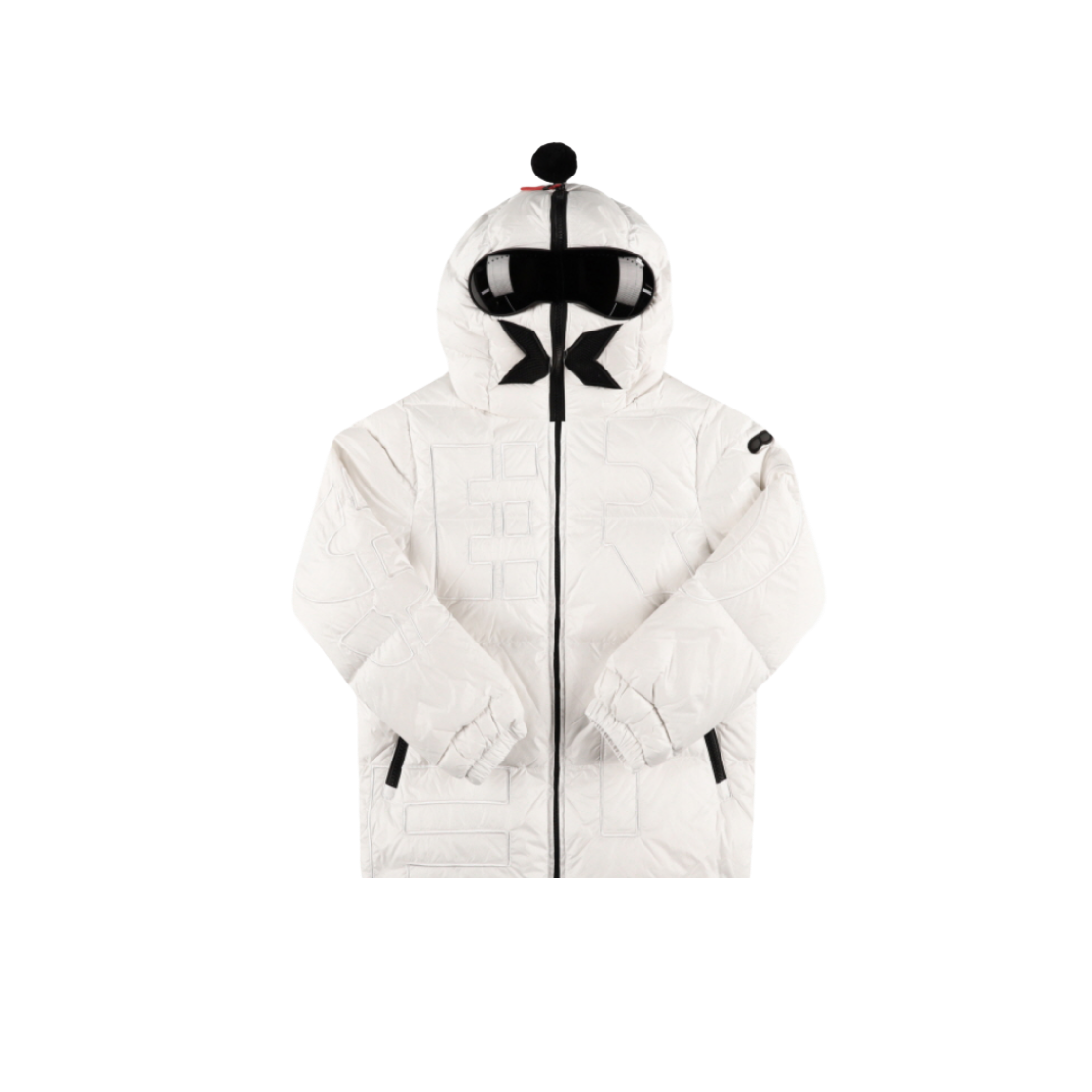 (키즈) AI 라이더스 립스탑 고글 엠브로이드 다운 자켓 화이트 | AI Riders | KREAM
