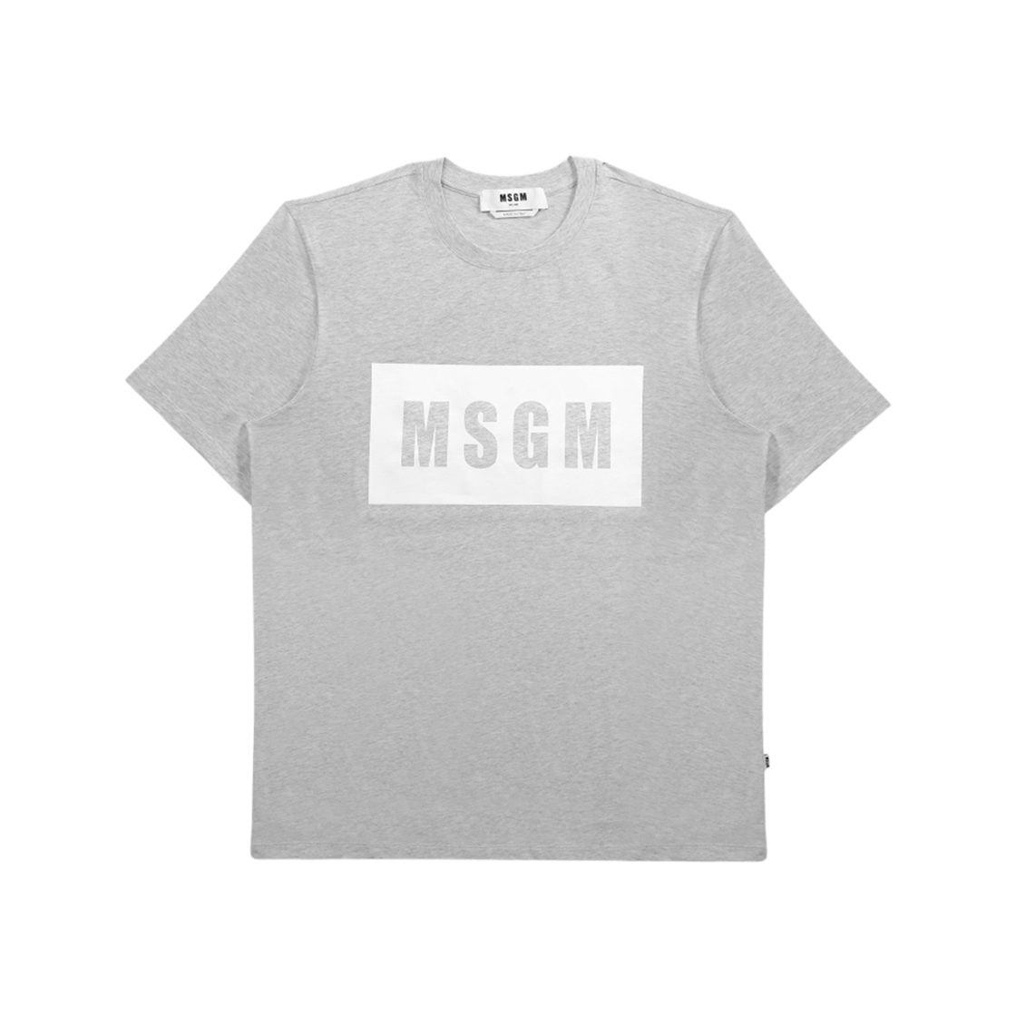 엠에스지엠 박스 로고 코튼 티셔츠 그레이 | MSGM | KREAM