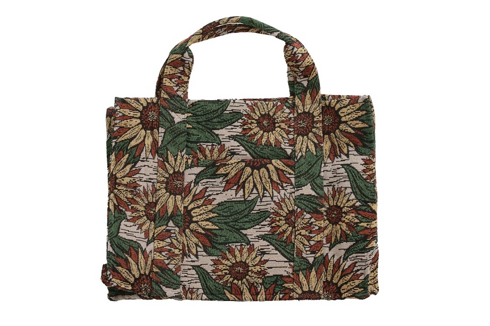 아티스트컴플렉스 선플라워 자카드 토트백 레드 | ARTIST KOMPLEX | KREAM