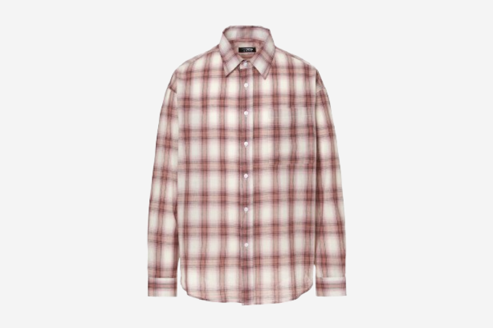 디앤에스알 에센셜 체크 셔츠 핑크 | DNSR | KREAM