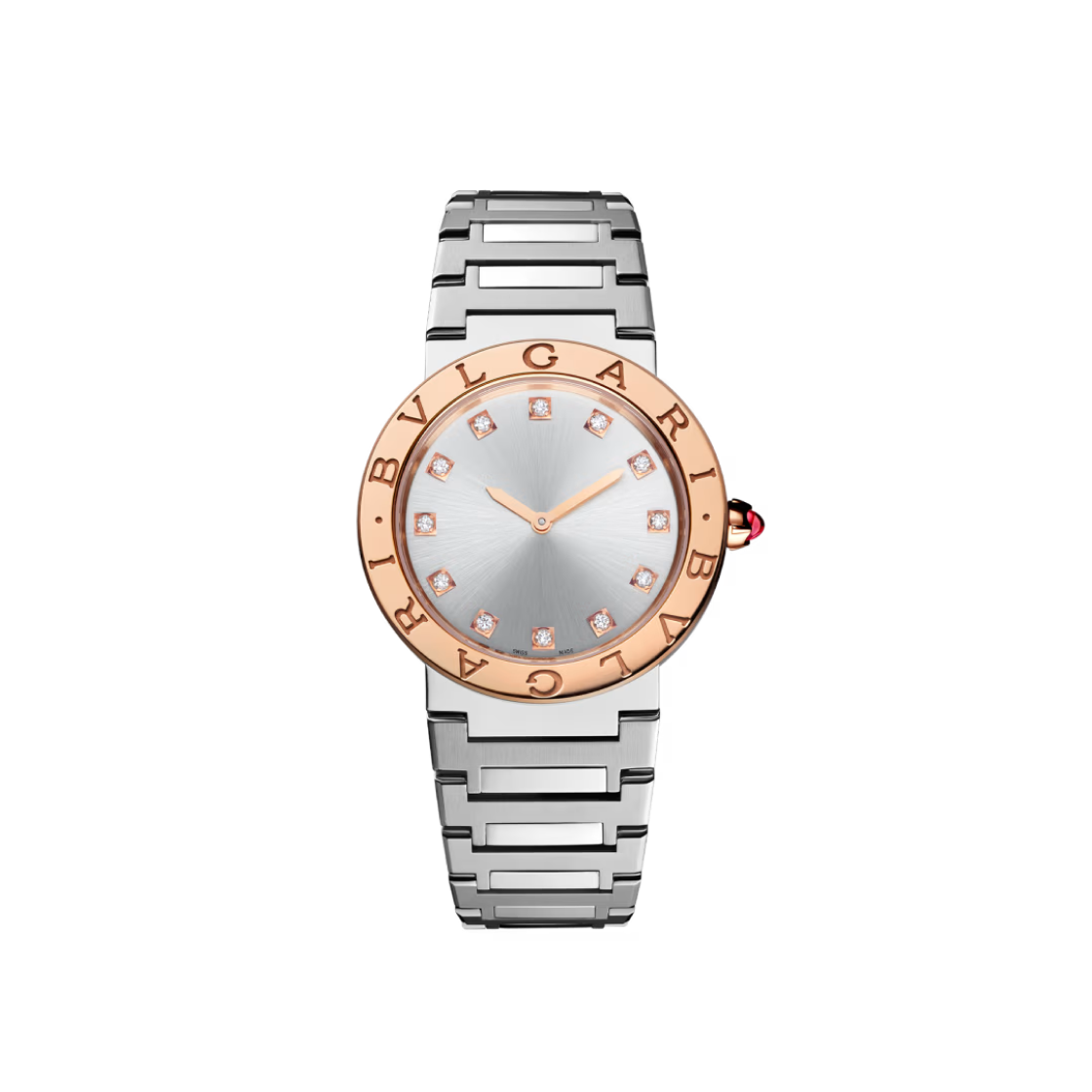 (W) 불가리 불가리 쿼츠 33mm 워치 스테인리스 스틸 로즈 골드 실버 다이아몬드 | Bulgari | KREAM